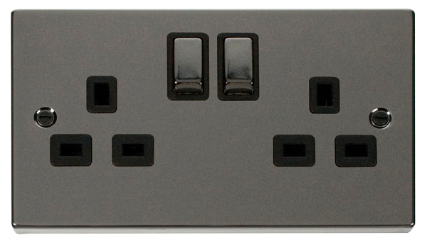 13A Ingot 2 Gang Double Pole Switched Socket Outlet